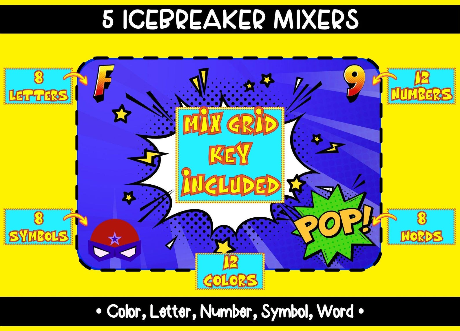 Superhero Icebreaker Cards: Classroom Team Building Activity (printable ...