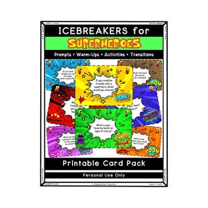 Superhero Icebreaker Cards: Classroom Team Building Activity (printable ...