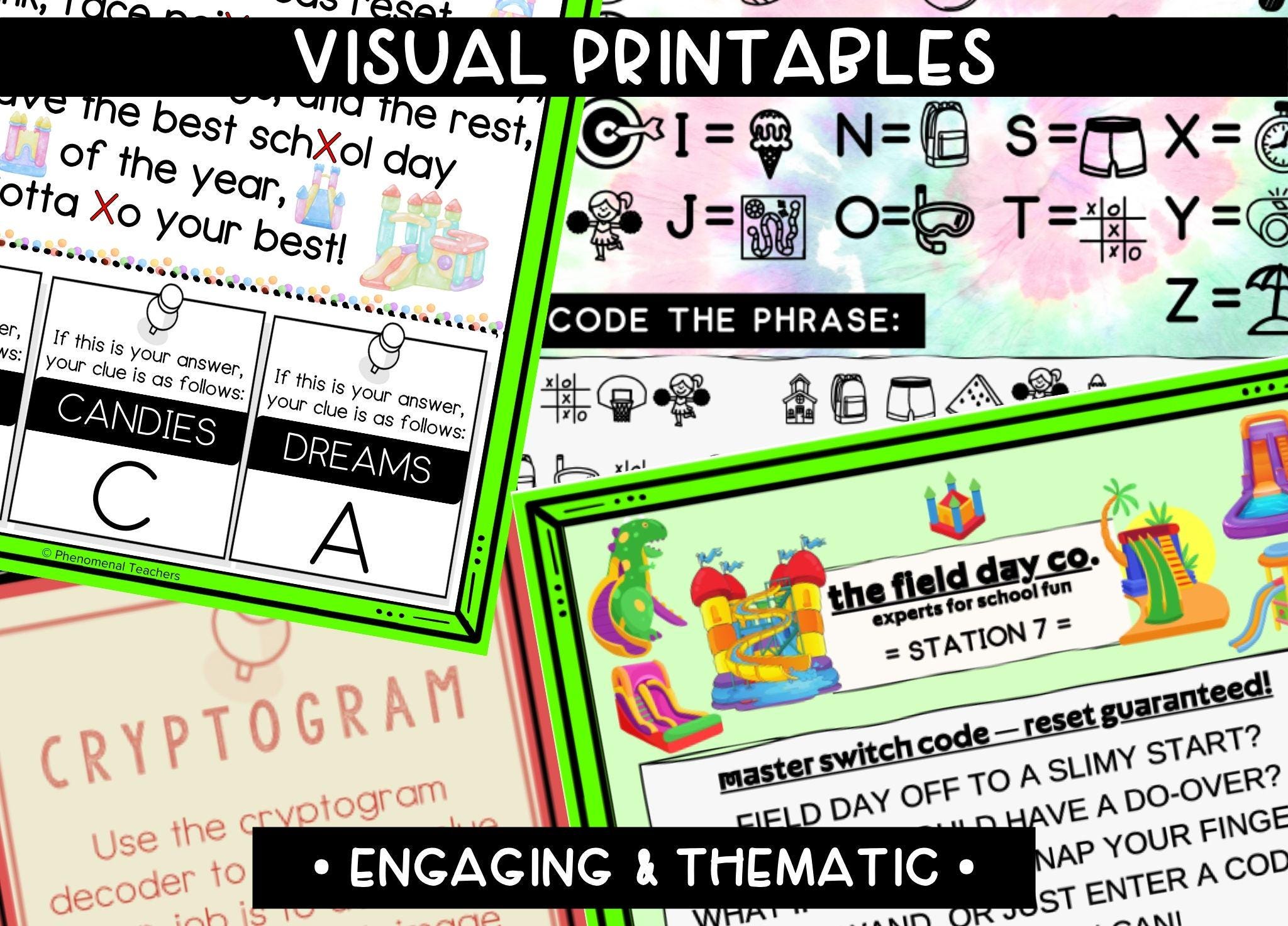 Field Day Disaster Escape Room: Kids Printable Puzzle Game (PDF) - Etsy