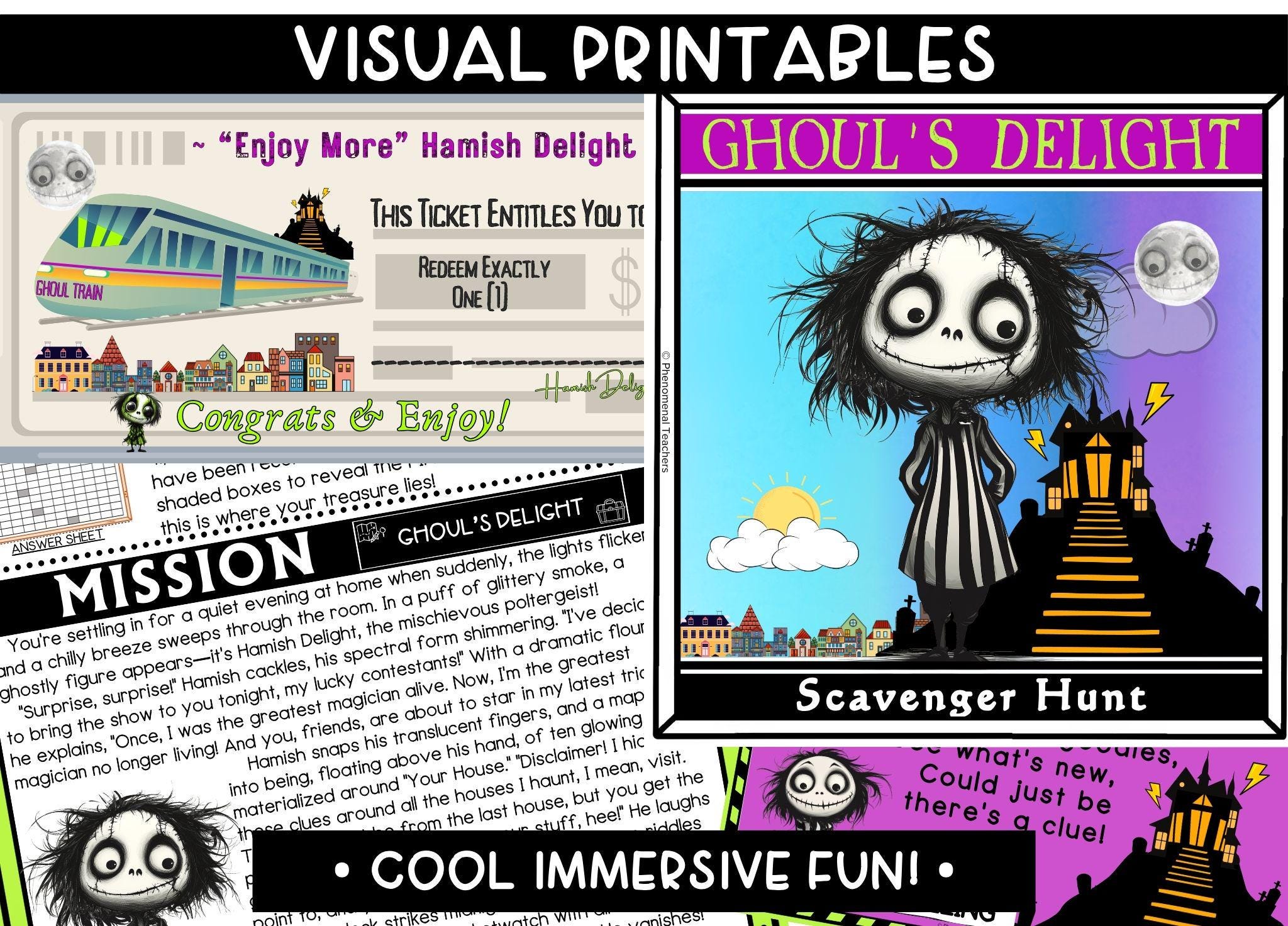 Haunted Scavenger Hunt Printable - Ghoul's Delight - Ghostly Halloween ...