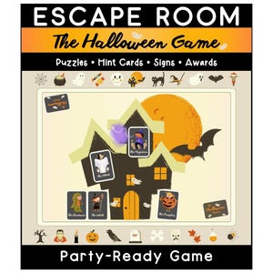 Halloween Escape Room Game: Spooky Mystery Puzzle (DIY Printable Kit ...