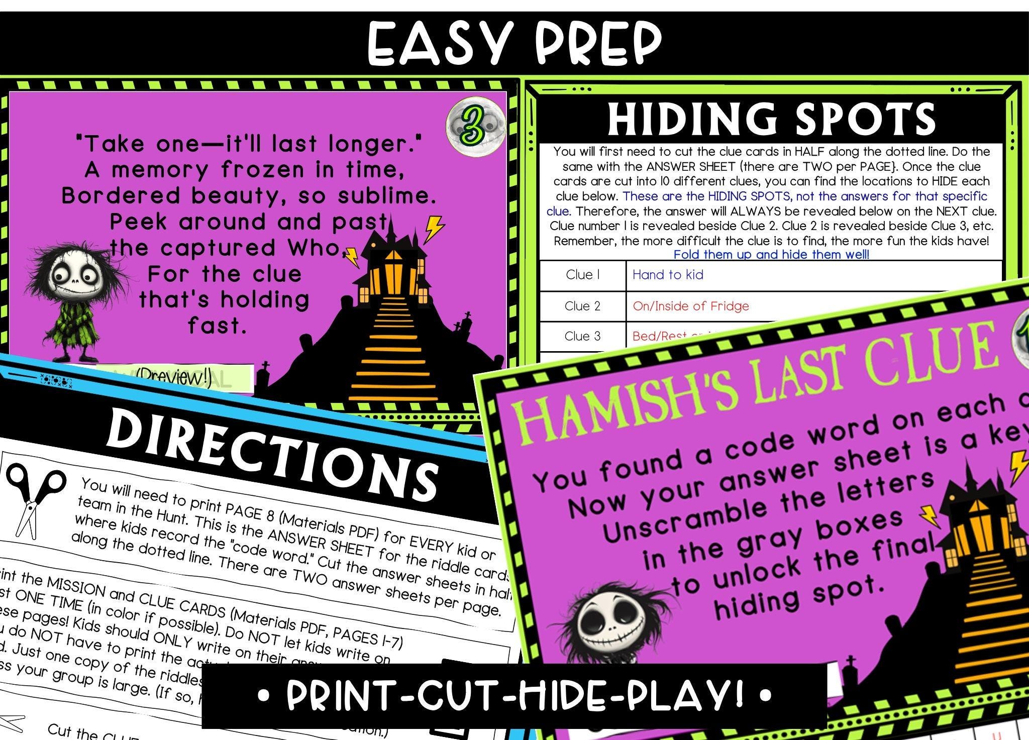 Haunted Scavenger Hunt Printable - Ghoul's Delight - Ghostly Halloween ...