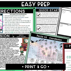 Christmas Escape Room: Santa's Sleigh Tracker, Holiday Puzzle ...