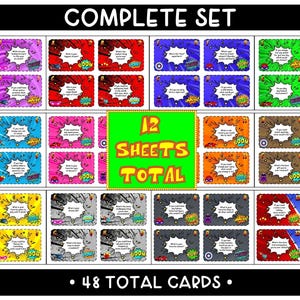 Superhero Icebreaker Cards: Classroom Team Building Activity (printable ...