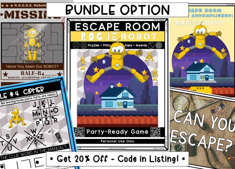 Movement Cards for Kids – Rogue Robot Game - Printable Kit – Yoga Class ...