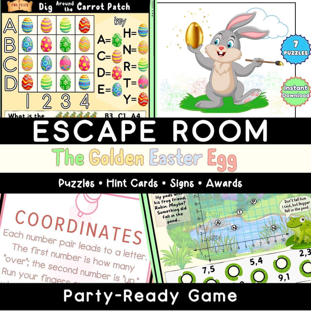 Golden Easter Egg Escape Room: Printable Game (PDF) - Etsy