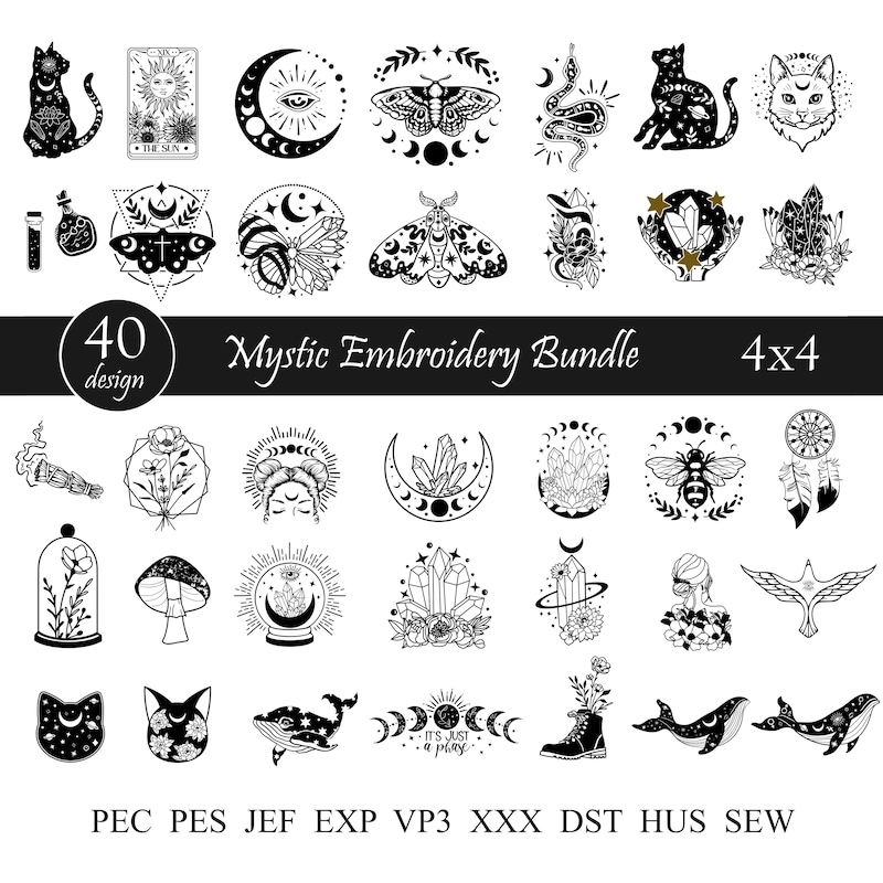 Celestial Machine Embroidery Designs - Etsy