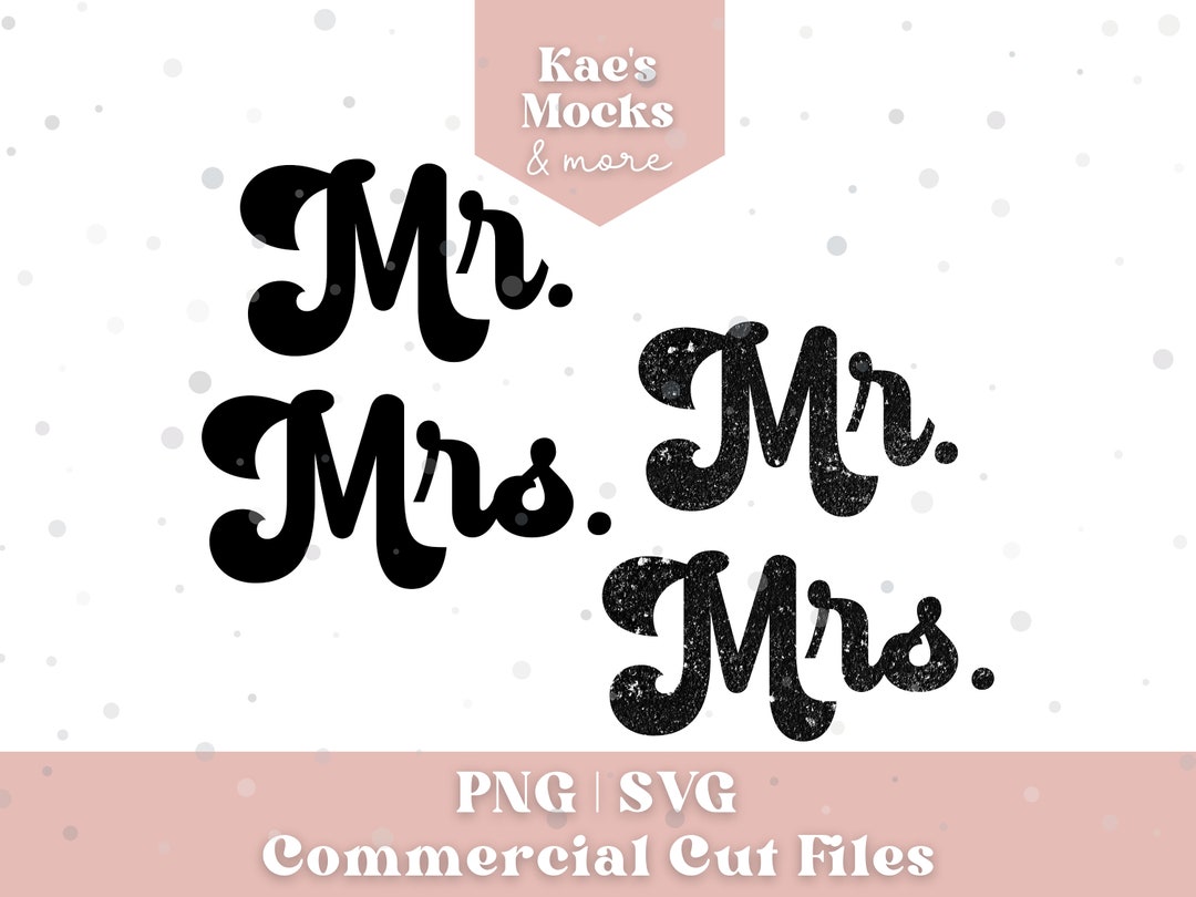 Mr and Mrs SVG: Wedding Clipart, Cricut Cut File (digital Download) - Etsy