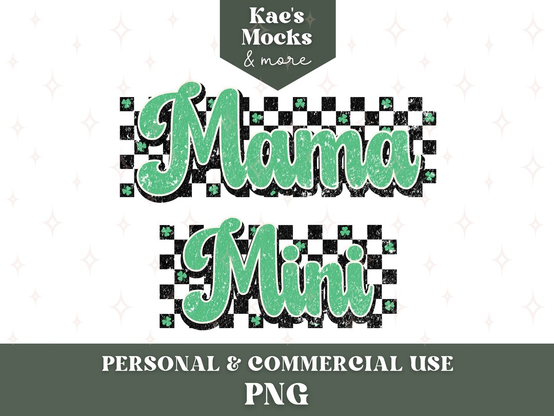 Mama Mini Checkerboard Png, Retro St Patricks Day Checkered, Digital ...