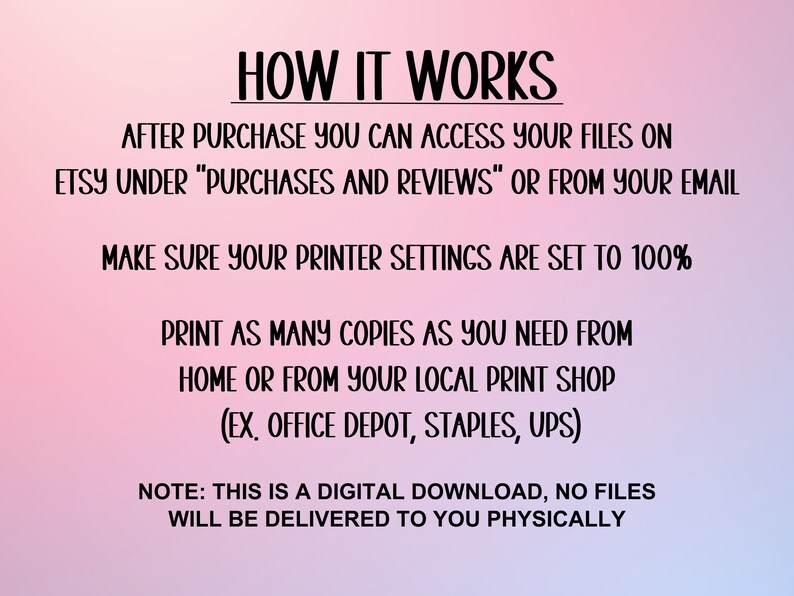 New Year's Resolution's Printable, New Year Instant Download, Goals for ...
