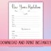 New Year's Resolution's Printable, New Year Instant Download, Goals for ...