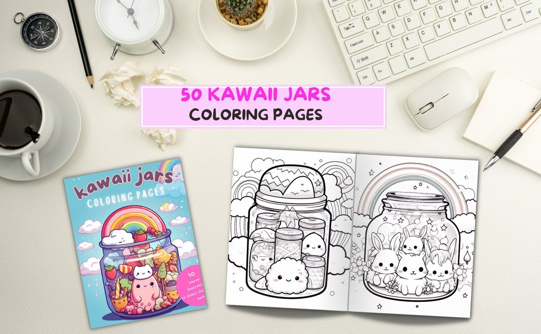 Korean Aesthetic Kawaii Coloring Book: Thanksgiving Coloring Sheets ...
