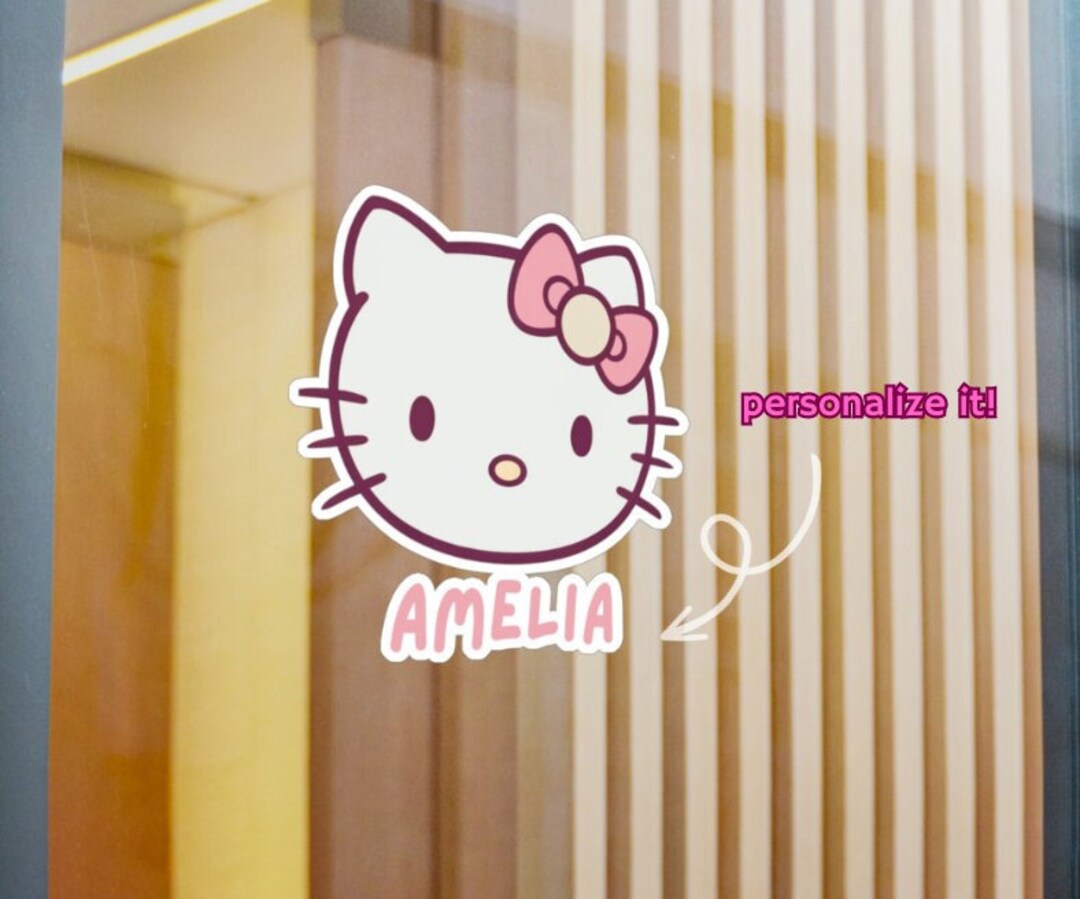 Personalized Hello Kitty Sticker Cute Car Decals, Sanrio Stickers for ...