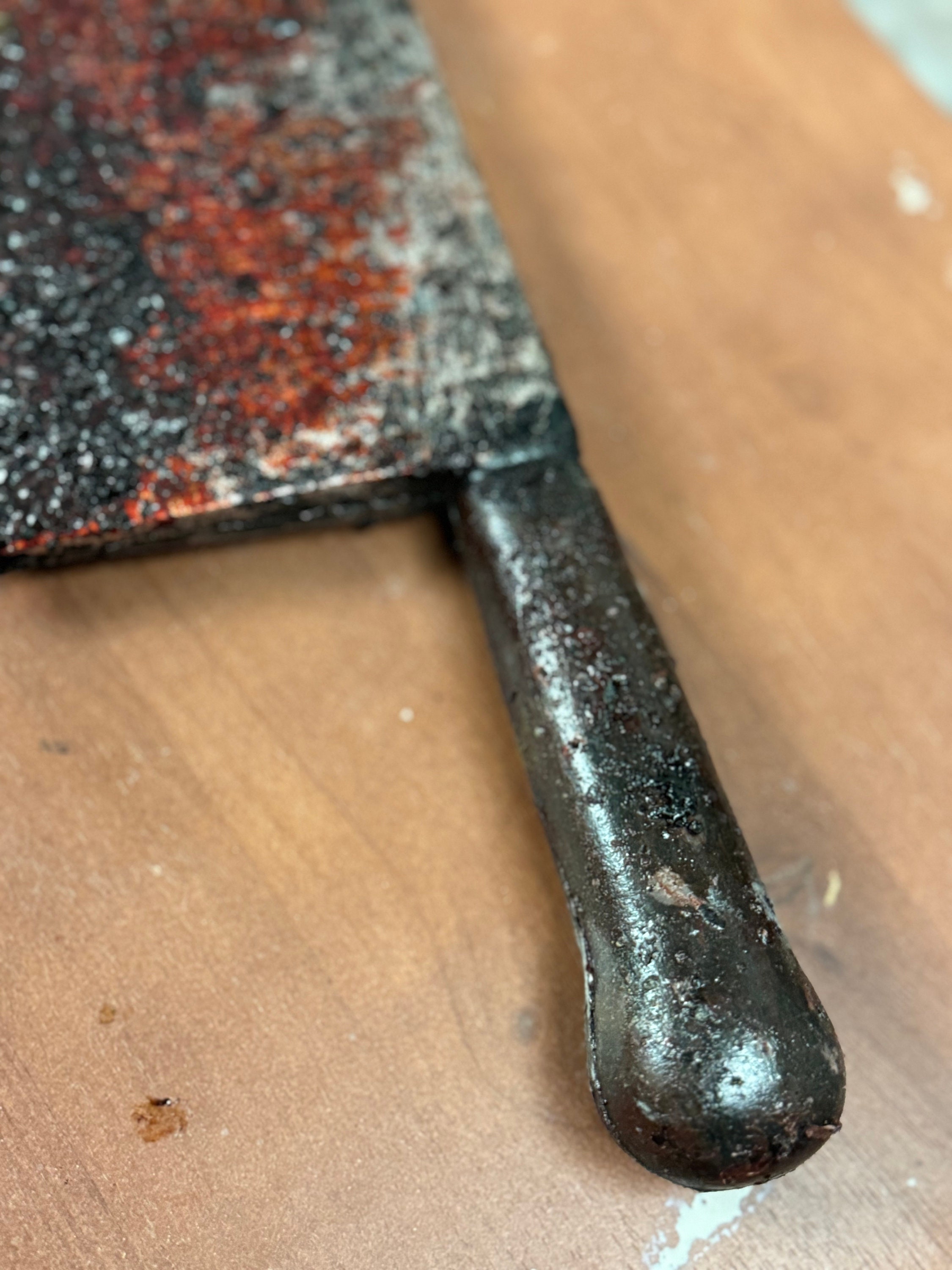 Gory Foam Cleaver Prop: Realistic Bloody Weapon for Halloween Costumes ...