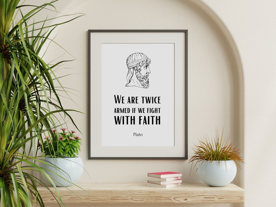 Plato-inspired Digital Wall Art - A Unique Piece for Motivation and Decoration - Etsy