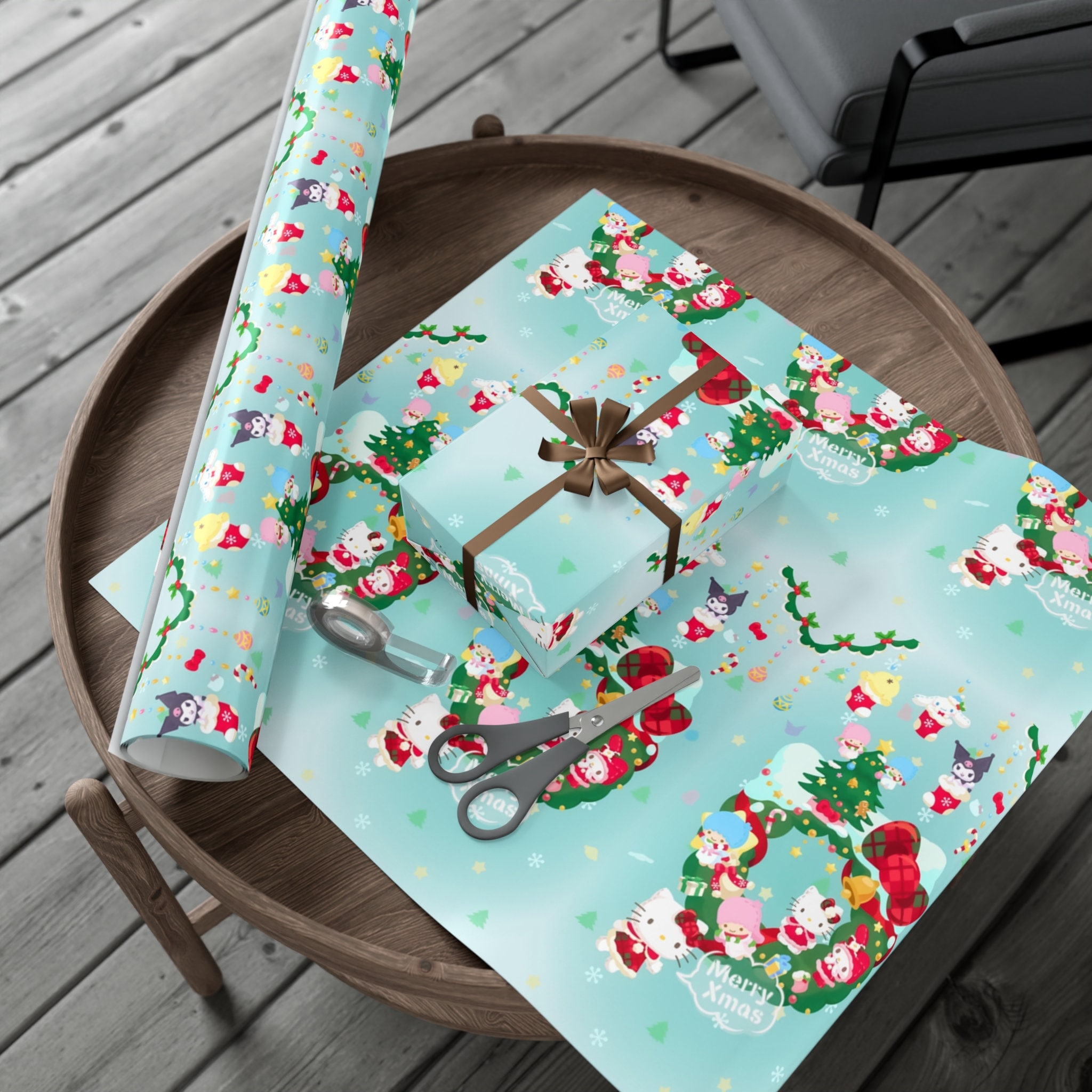 Kitty Gift Wrap Papers,Kitty Christmas Wrap Paper,Holiday Wrapping ...