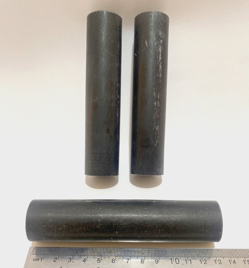 Buffalo Horn Roll Unpolished, Horn Roll/rod, Black Cylindrical Buffalo ...