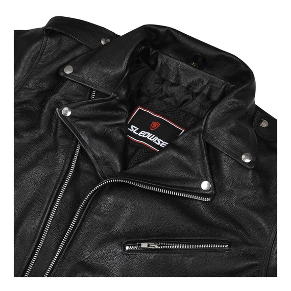 Brando Leather Motorcycle Jacket Men - 100% Genuine C… - Gem