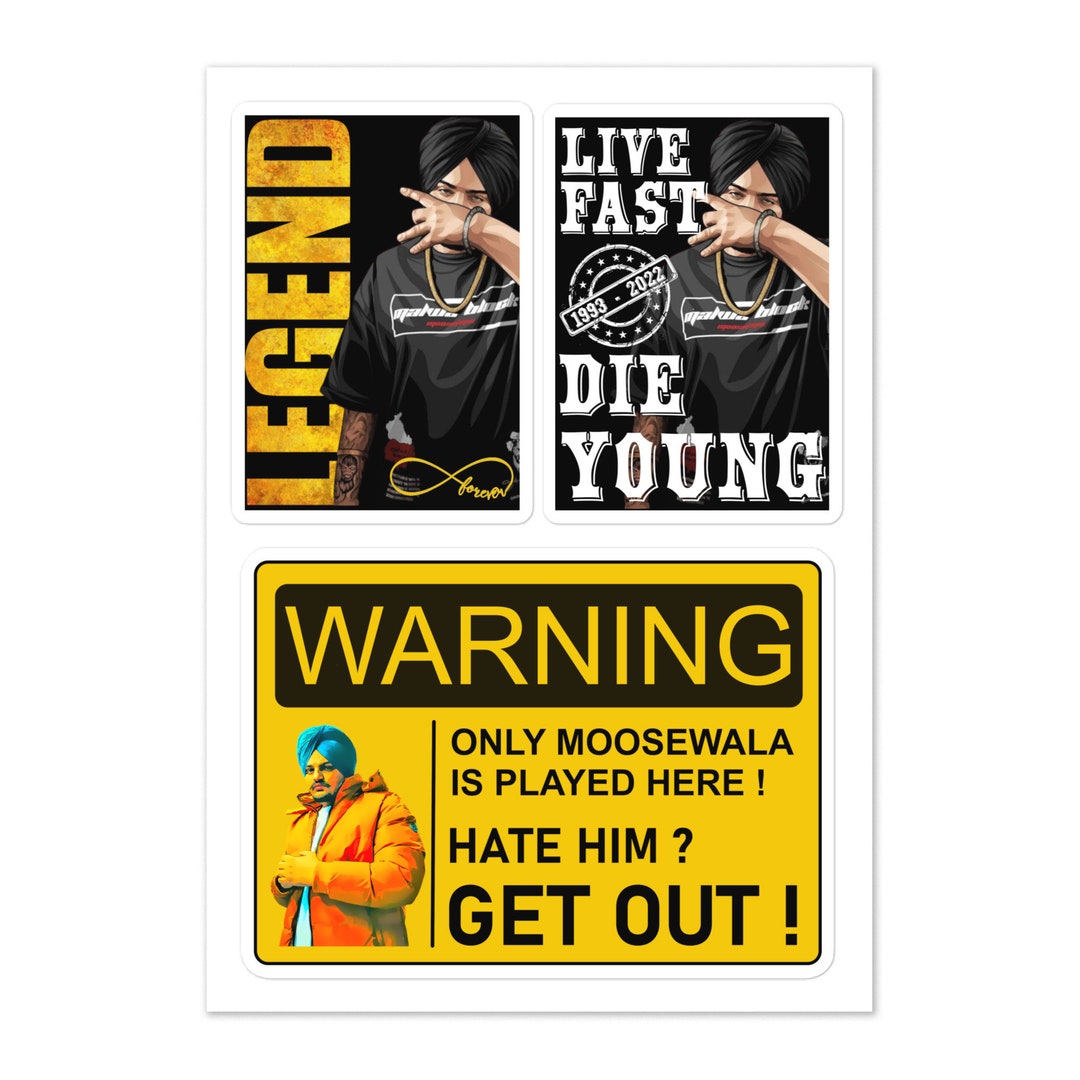 Sidhu Moosewala Stickers - Etsy