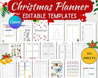 Holiday Planner Printable Travel Planner Holiday Shopping Etsy