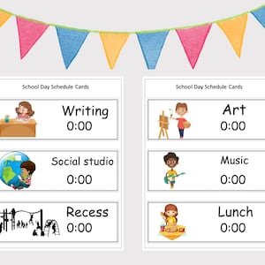 Editable Visual Classroom Schedule Cards,kindergarten Preschool ...