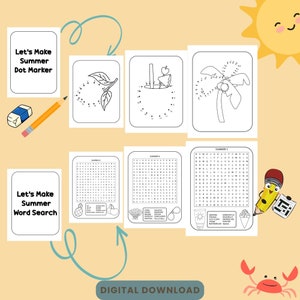 Summer Kids Activities, Summer Camp Activity, Printable Activity Bundle ...