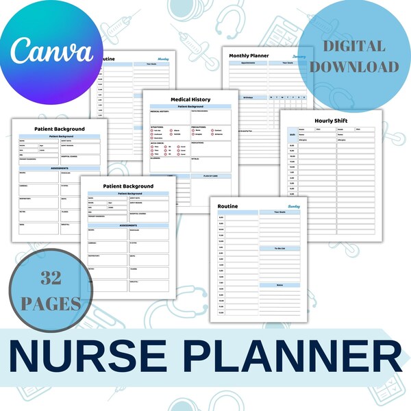 Nurse Planner - Etsy