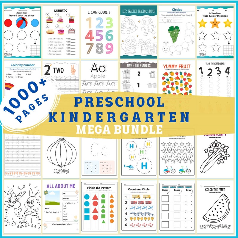 Preschool Workbook - Etsy