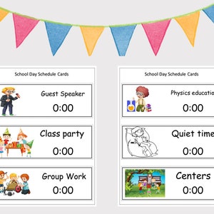 Editable Visual Classroom Schedule Cards,kindergarten Preschool ...