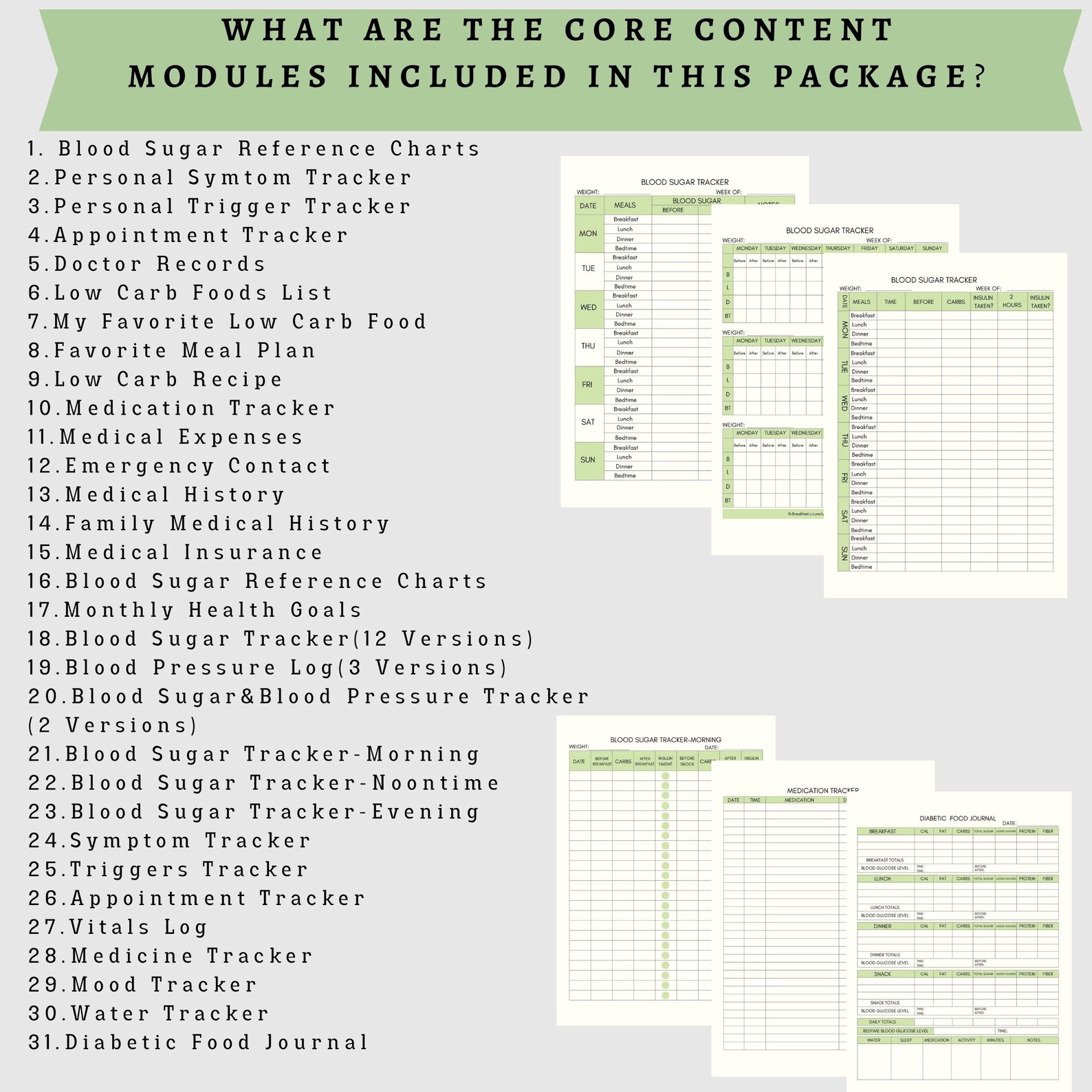 Diabetes Journal Mega Bundle | Blood Sugar Tracker | Type 2 Diabetes ...