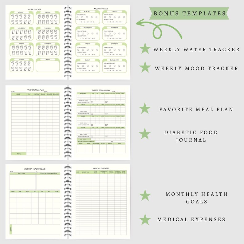 Diabetes Journal Mega Bundle | Blood Sugar Tracker | Type 2 Diabetes ...