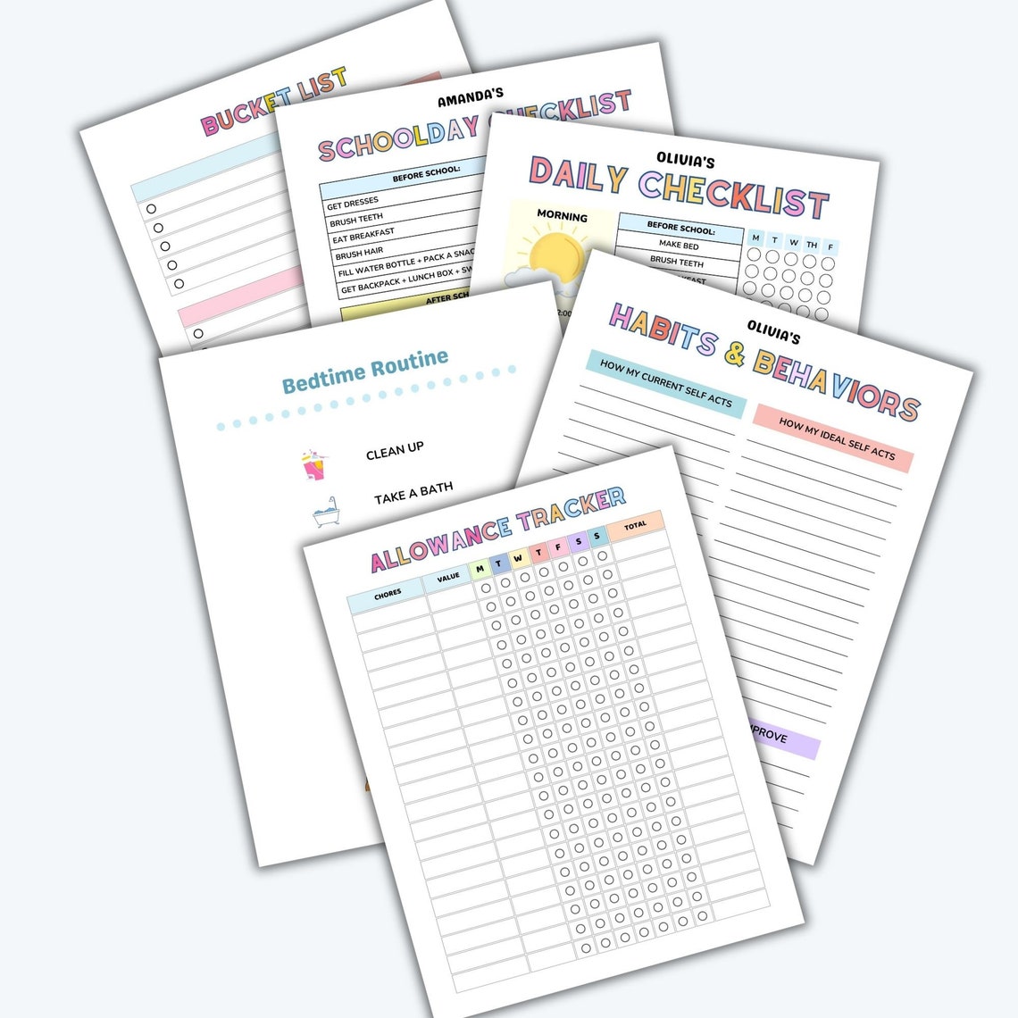 Editable Chore Chart for Multiple Kids Daily Checklist Canva,editable ...