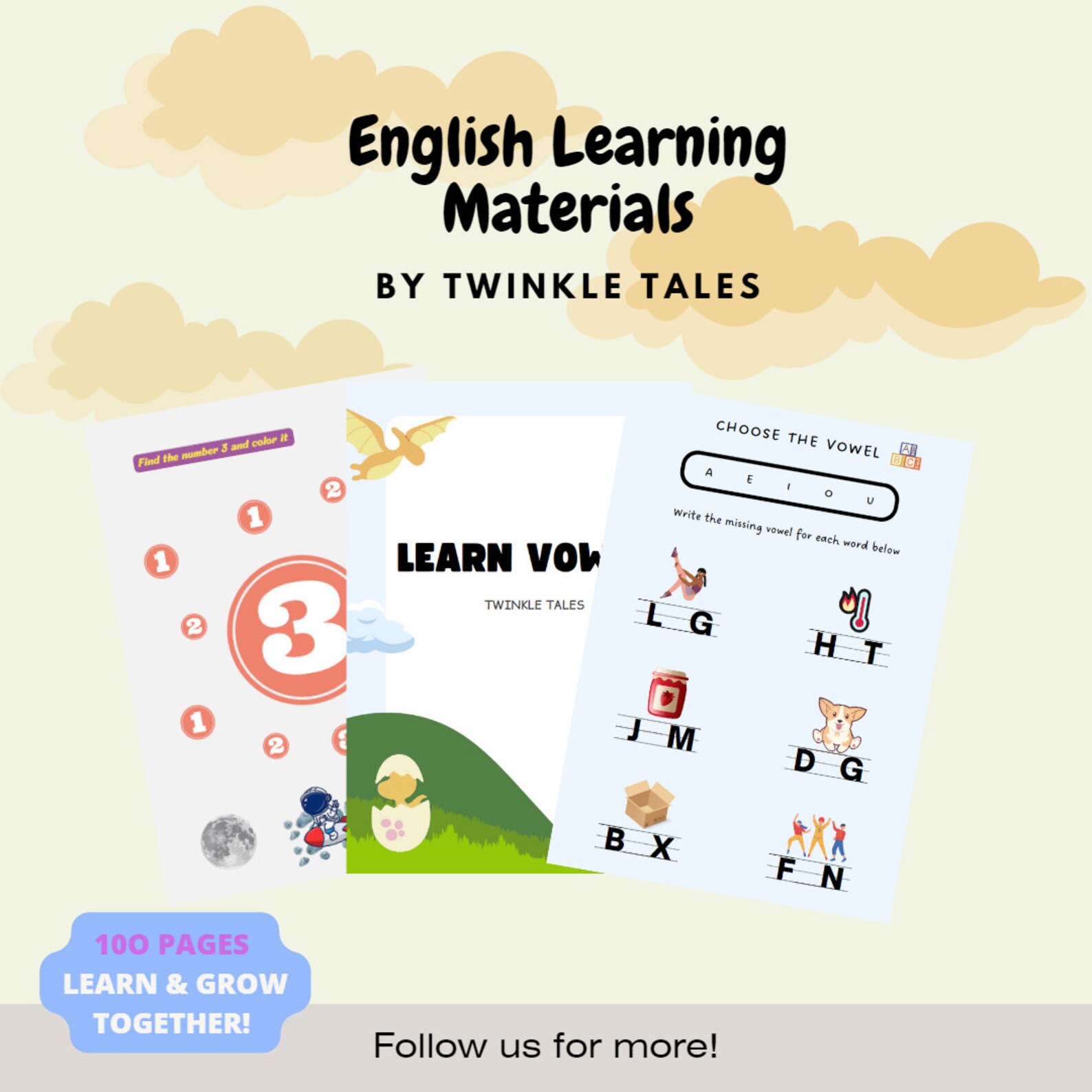 100 Printable Pages | Children Preschool Engaging English Worksheet and ...