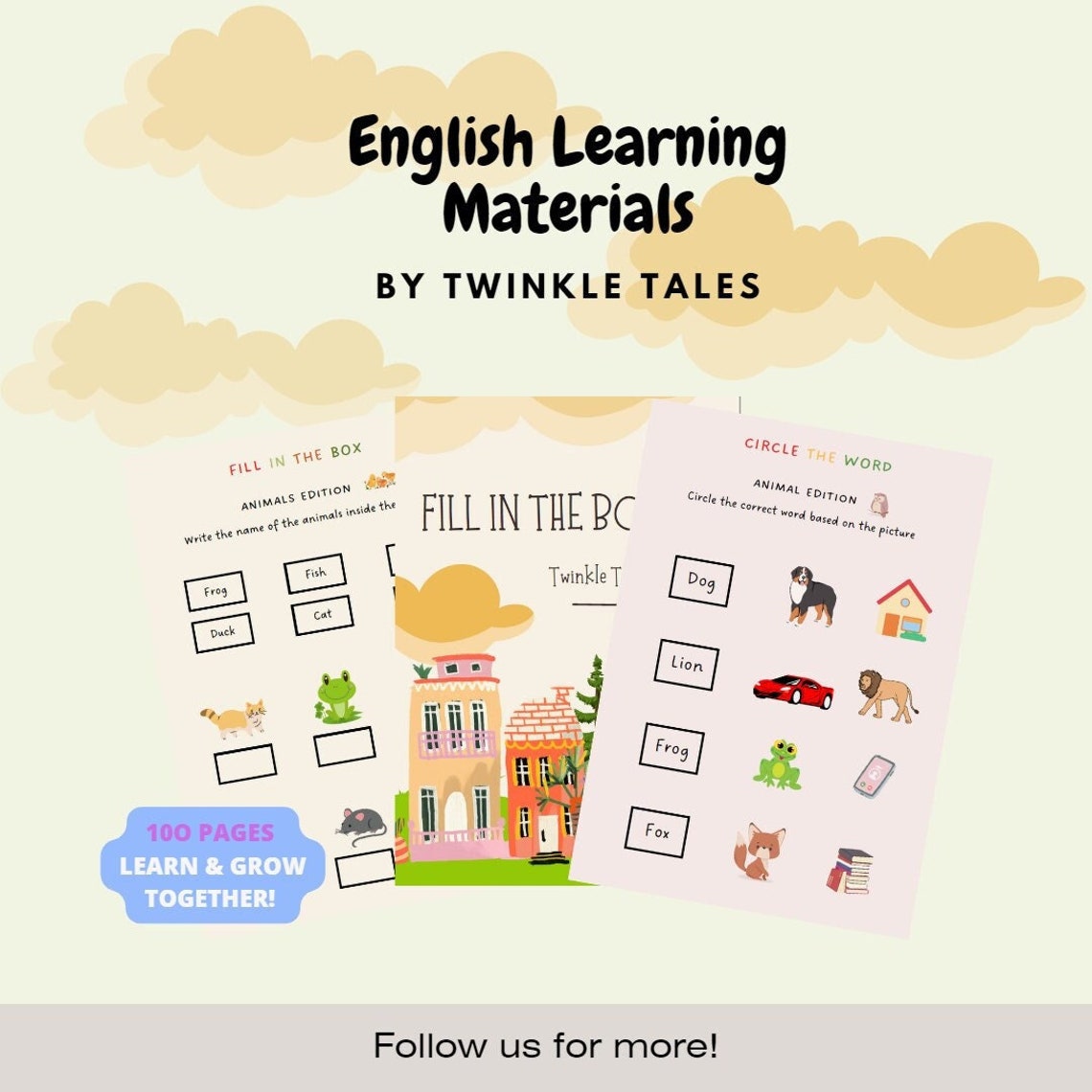 100 Printable Pages | Children Preschool Engaging English Worksheet and ...