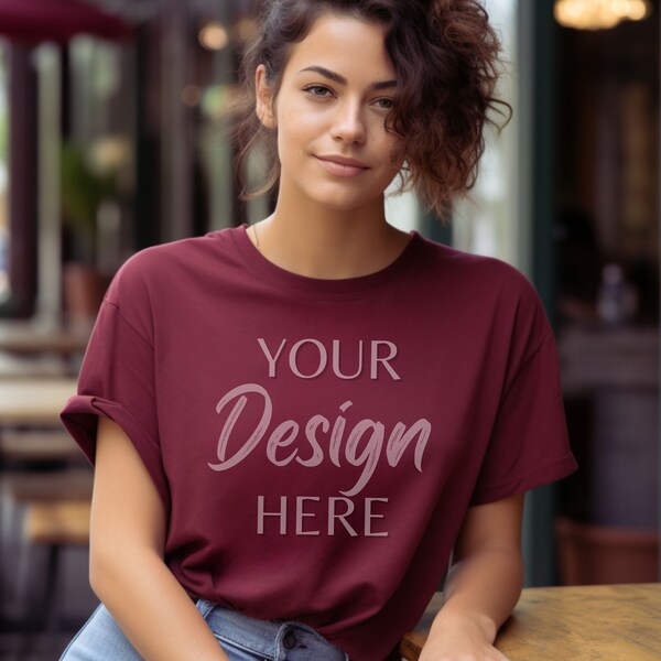 Maroon Tshirt - Etsy