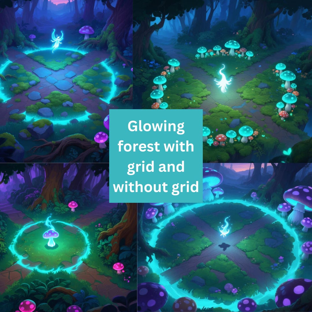 Fey Crossroads Battle Map: Magical Forest RPG Encounter (printable ...