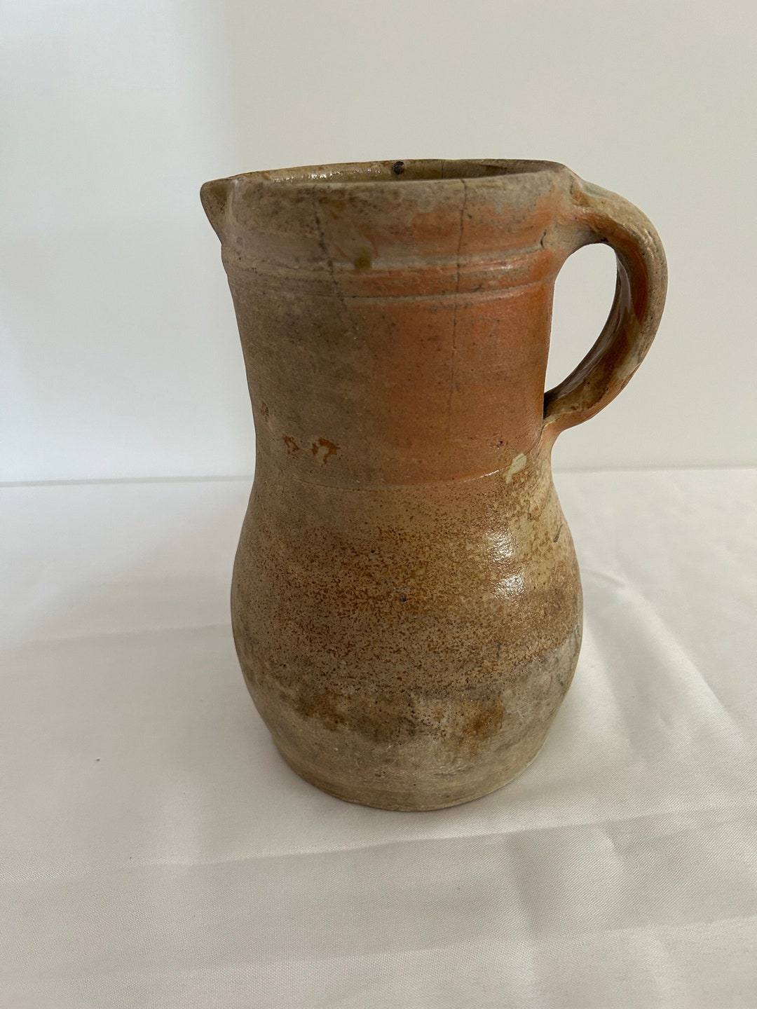 Antique Terracotta Jug/old Pottery Pitcher/stoneware Jug/table ...
