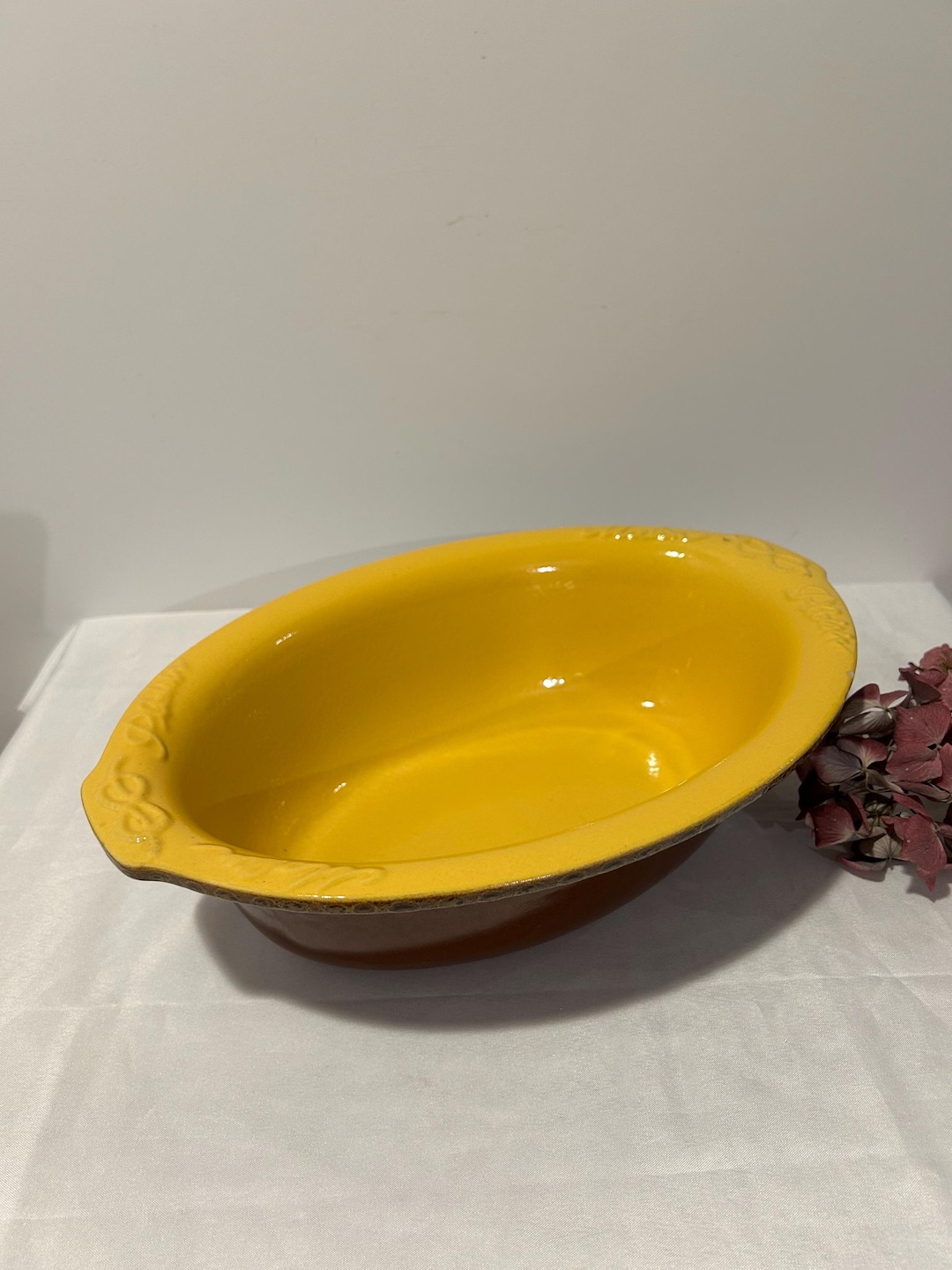Oval Terrine Oven Dish Jean Pierre Tallec France in Yellow/brown ...