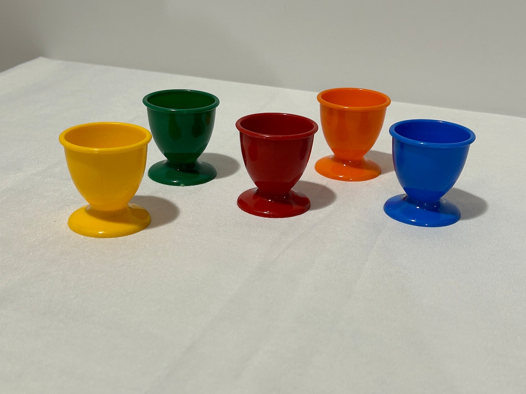 Vintage 70's 5 Plastic Egg Cups Different Colors /easter Egg Dish/ Fun ...