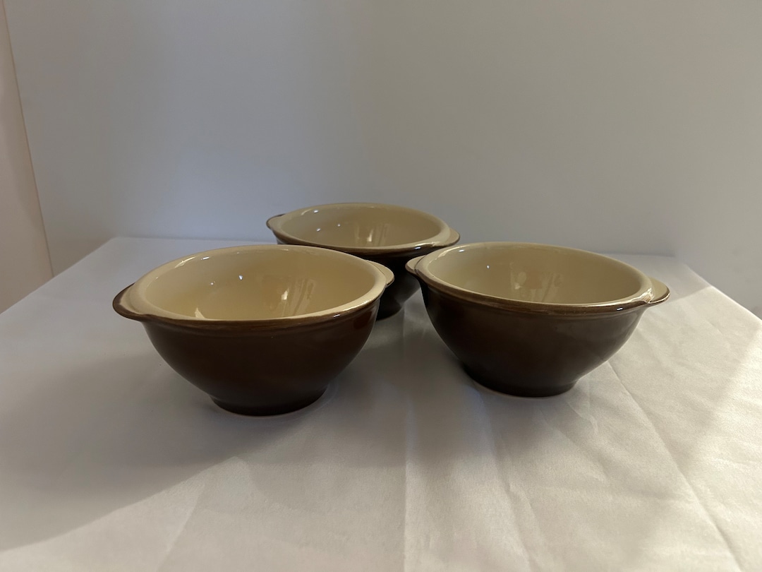 3 Emile Henry Bowls in Old Enameled Stoneware 1950 France / Soup Bowl ...