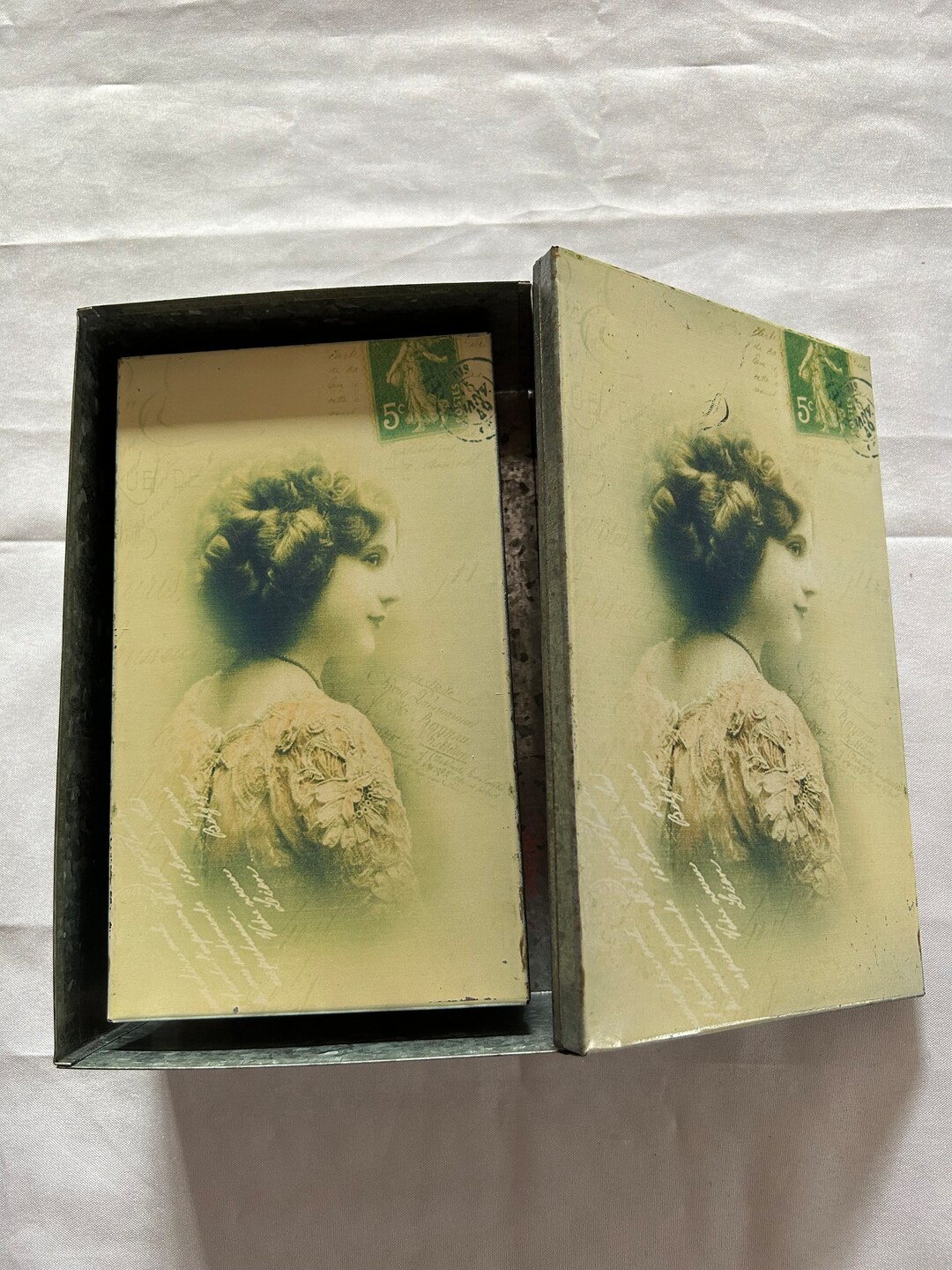 Rectangular Galva Metal Nesting Box Vintage Shabby Chic Decor/storage ...