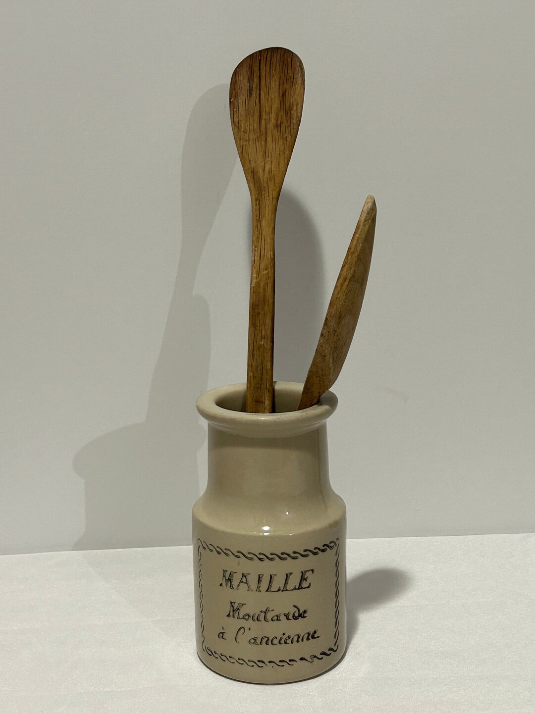 Vintage Stoneware Mustard Pot MAILLE /old Mustard Pot MAILLE /pottery ...
