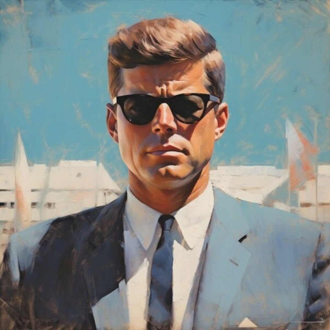 JFK Portrait - Etsy