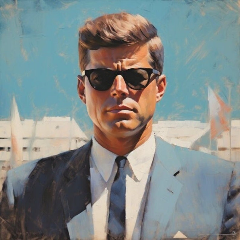 JFK Portrait - Etsy