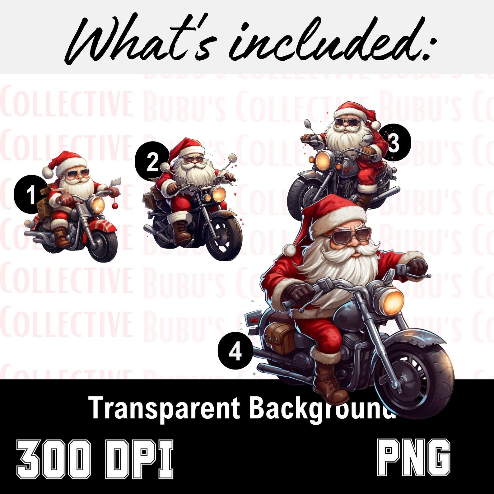 Biker Santa PNG, Santa Funny Png, Christmas Santa Clipart, Santa is My ...
