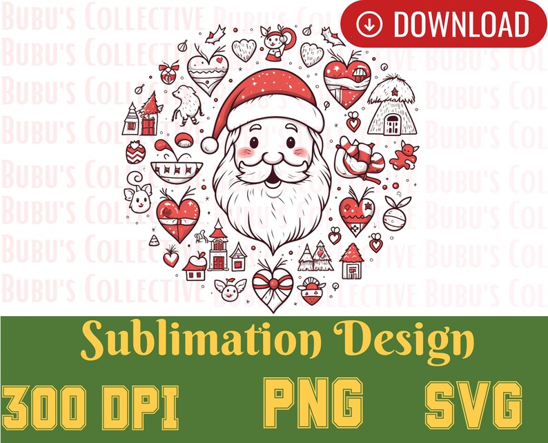 Love Christmas Heart Clip Art Santa PNG Christmas Png - Etsy