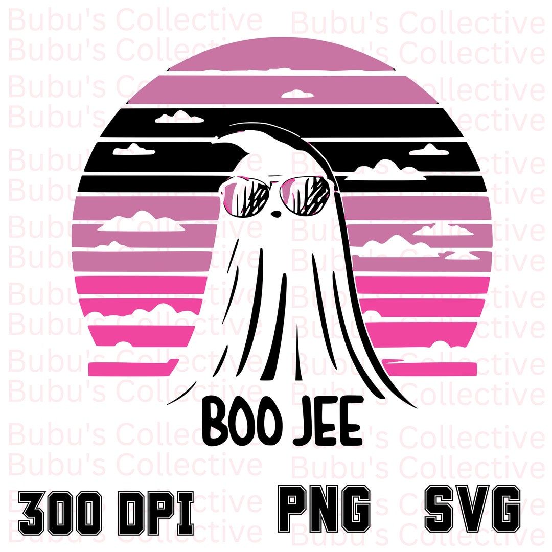 Boojee SVG Ghost PNG Retro Halloween Sublimation Svg Download - Etsy