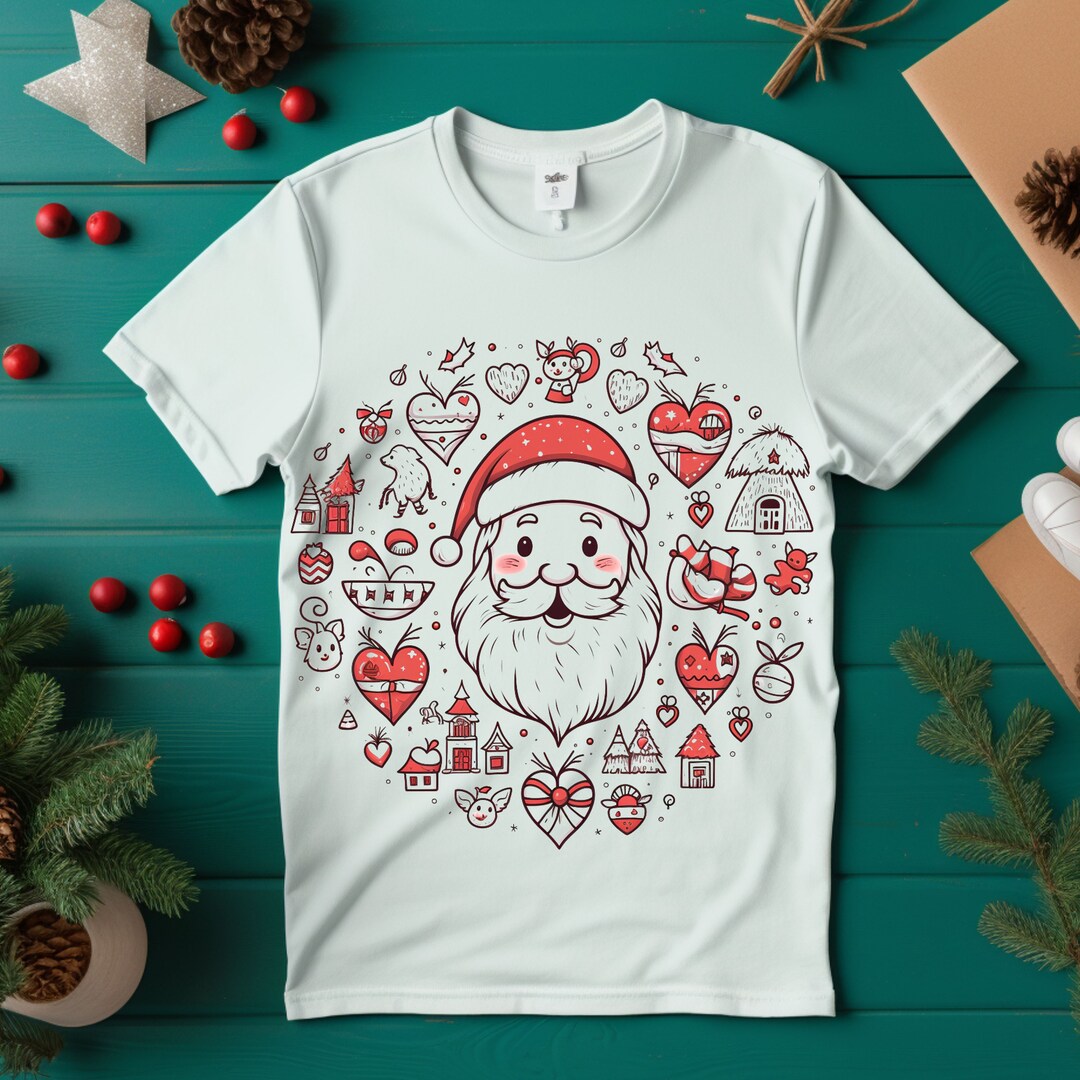 Love Christmas Heart Clip Art Santa PNG Christmas Png - Etsy