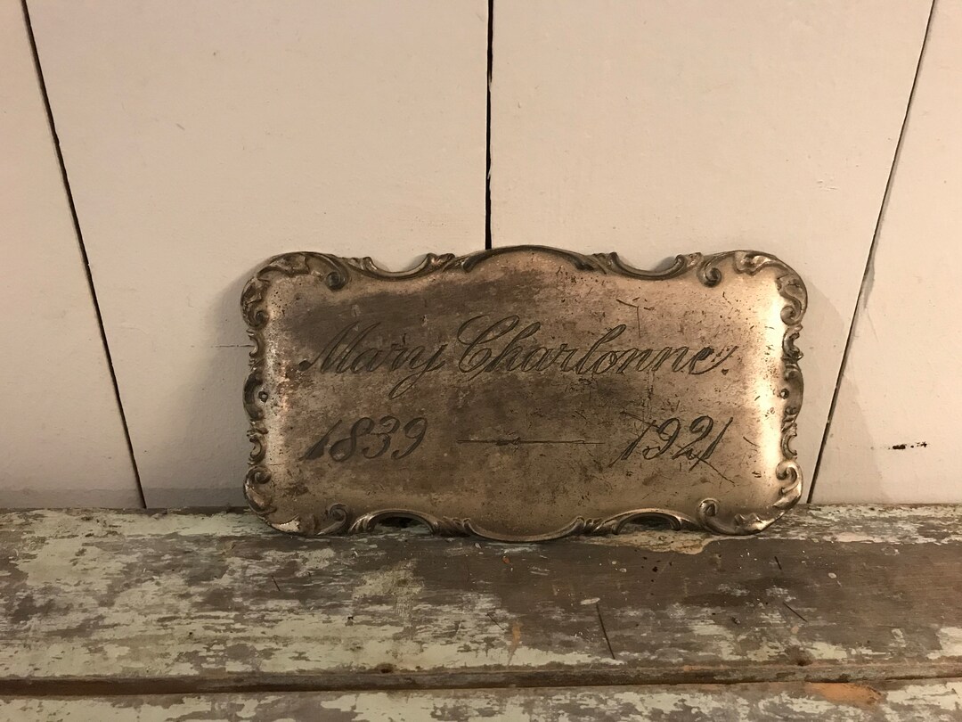 Antique Coffin Plaque 1839-1921 - Etsy