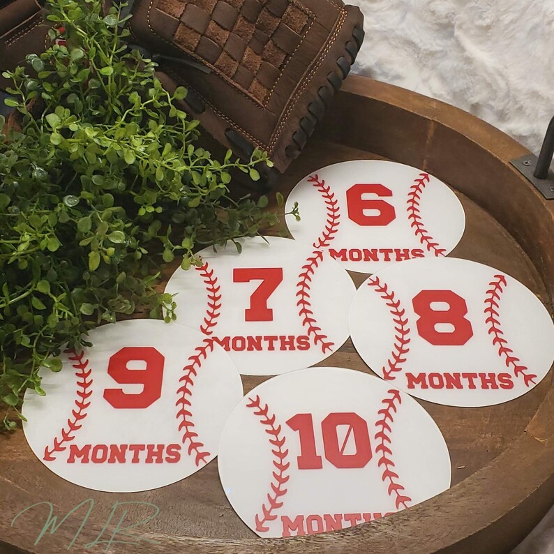 Acrylic Baby Milestones, Baseball Monthly Milestones, Monthly Baby ...